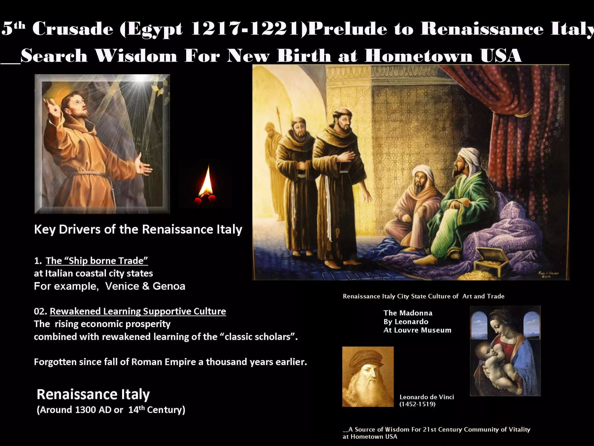 Italy renaissance prelude 5th crusade egypt francis of assisi | PPT