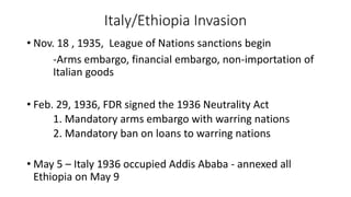 Italy’s Road to WWII | PPTX