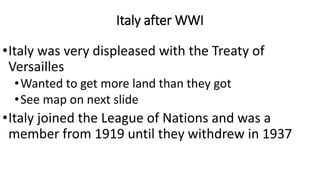 Italy’s Road to WWII | PPTX