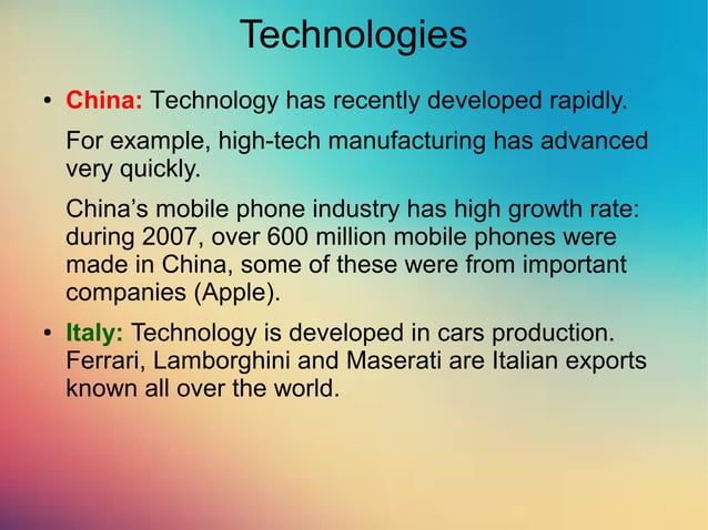 Italy vs China ppt | PPT