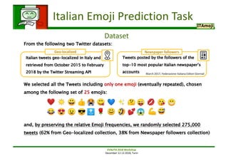 Itamoji: Italian Emoji Prediction @ Evalita 2018 | PPT