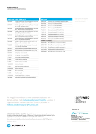 Ita mototrbo dp2000_accessori_adv | PDF