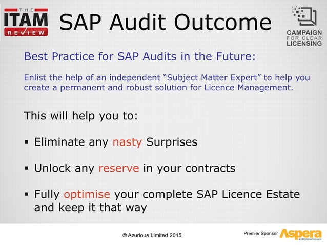 SAP Audit Defence Strategies by Kim Chalmers | PPT