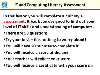 It and computing assessment | PPT
