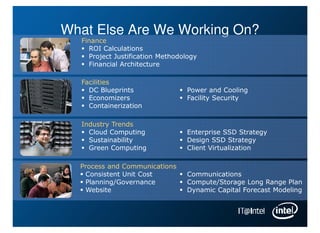 Intel Server & Data Center Optimization Plan | PDF