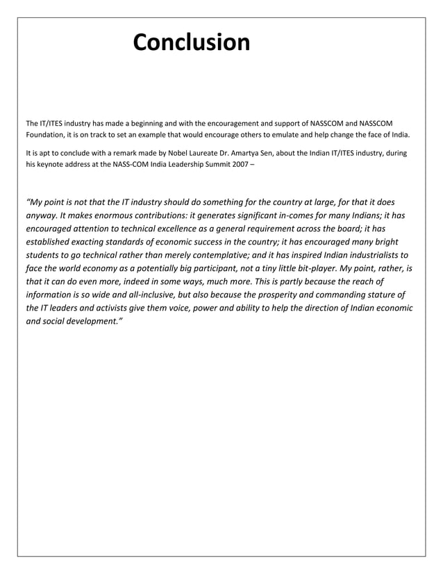 It and ites sector in india | DOCX