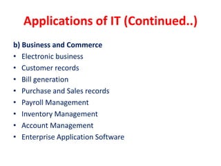 Information Technology and its Applications | PDF | Internet | Computing