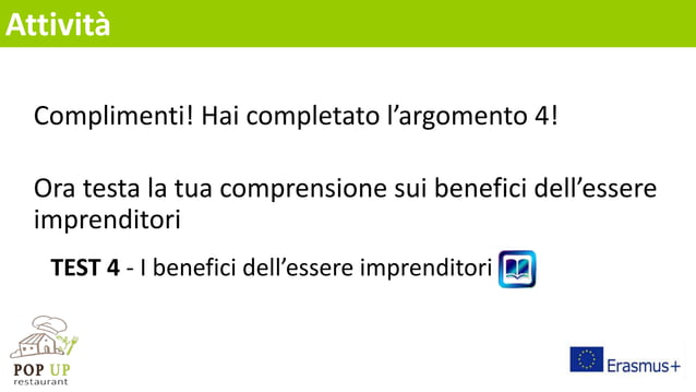 Power point - Outcome 4 I vantaggi dell'essere imprenditore | PPT