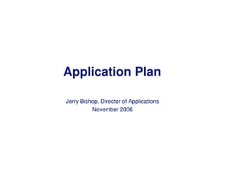 IT Application Plan | PDF