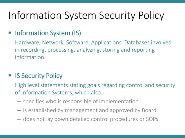 ICAB - ITA Chapter 5 class 7-8 - Controls and Standards | PPTX