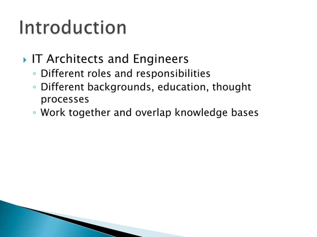 It Architects And Engineers | PPTX