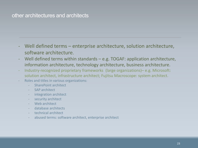 IT architecture and architects | PPT