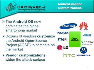 Attacking Proprietary Android Vendor Customizations | PPT