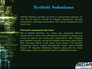 IT Assessments at Netsoft Solutions, Inc. | PPT