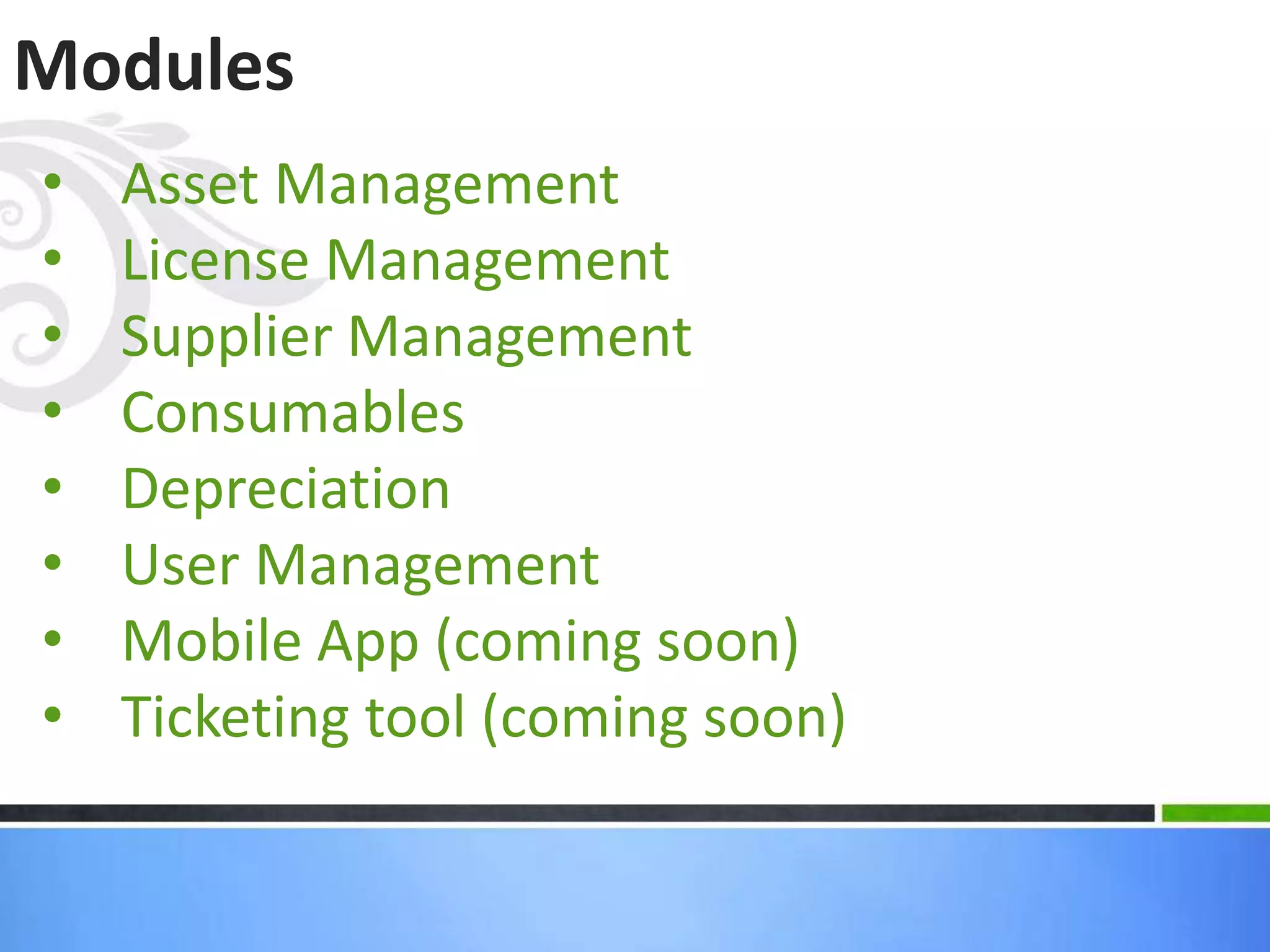 IT Asset management presentation | PPTX