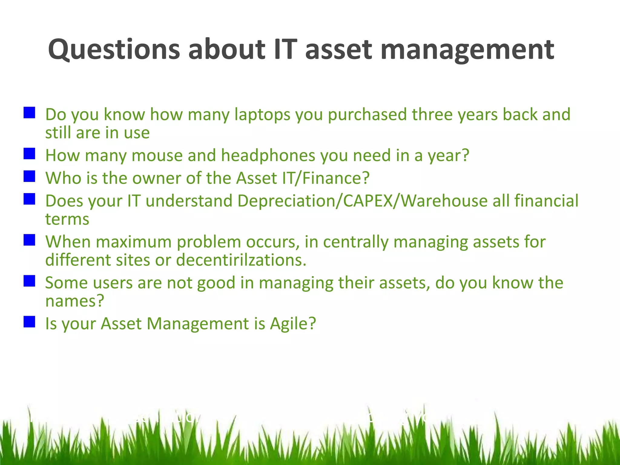 IT Asset management presentation | PPTX
