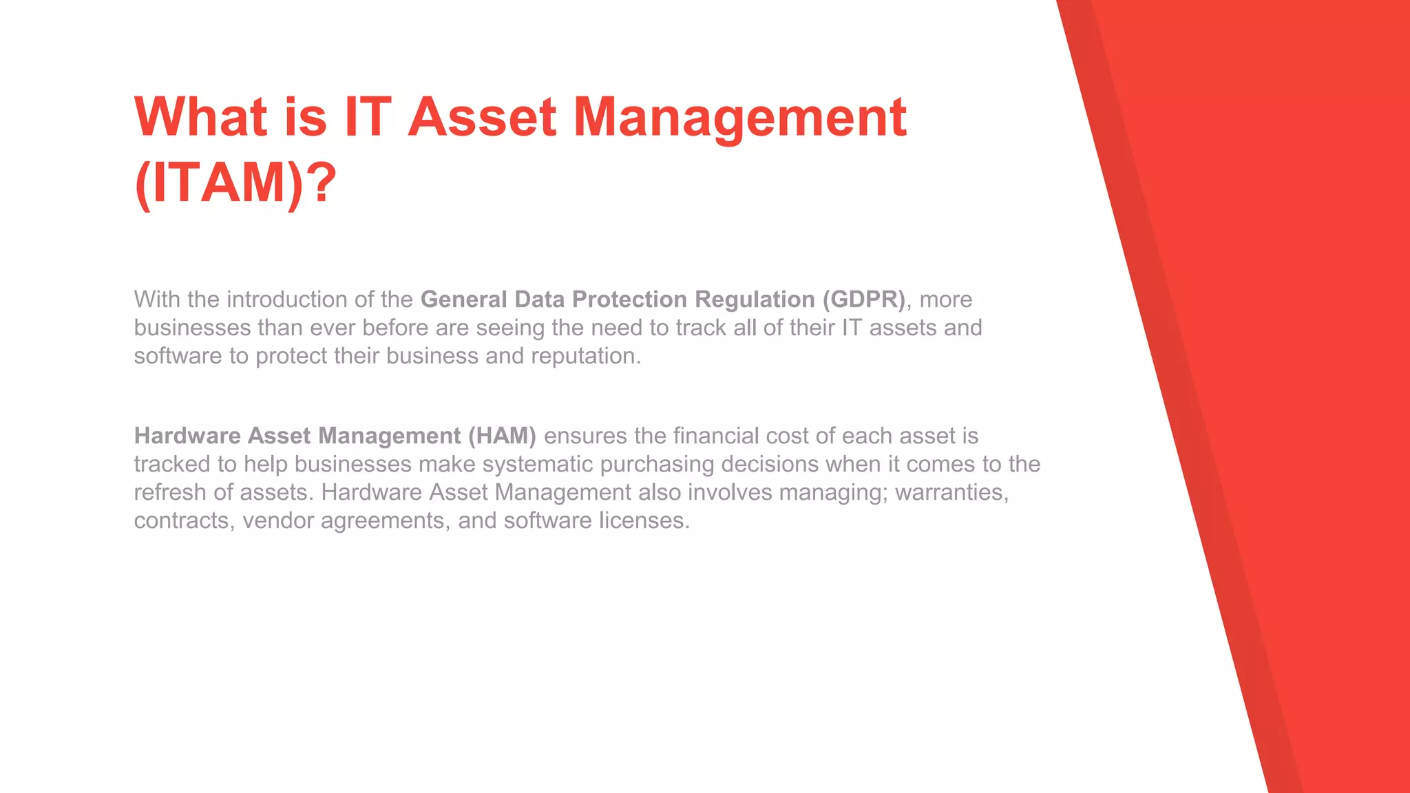 It Asset Management Itam Hardware Asset Management Ham Ppt