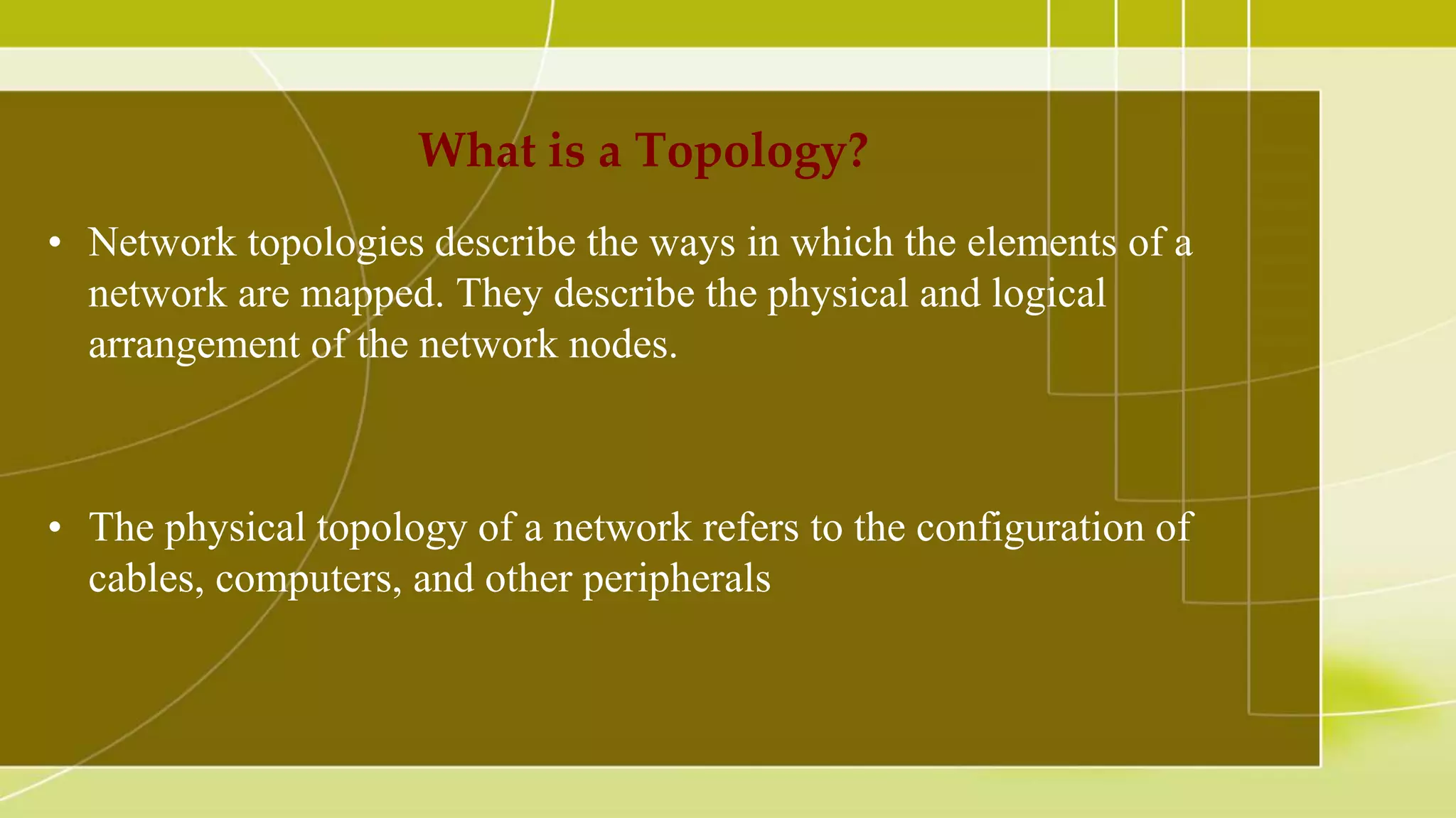 Network Topology, multiplexer and demultiplexer | PPTX