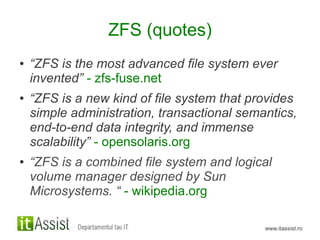 IT Assist - ZFS on linux | PPT