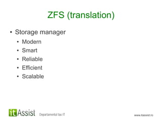 IT Assist - ZFS on linux | PPT