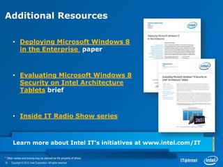 Evaluating Microsoft Windows 8 Security on Intel Architecture Tablets ...