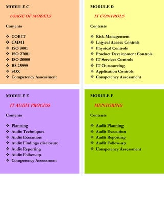 IT AUDITORS TRAINING | PDF