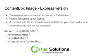 Containerizing ContentBox CMS | PPT