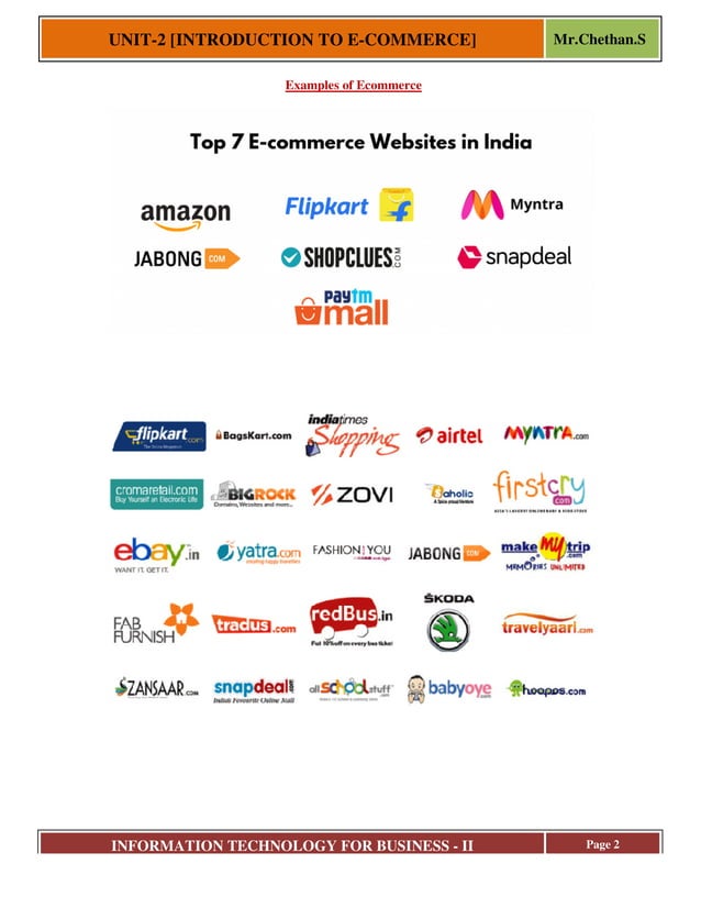 INTRODUCTION TO ECOMMERCE | PDF