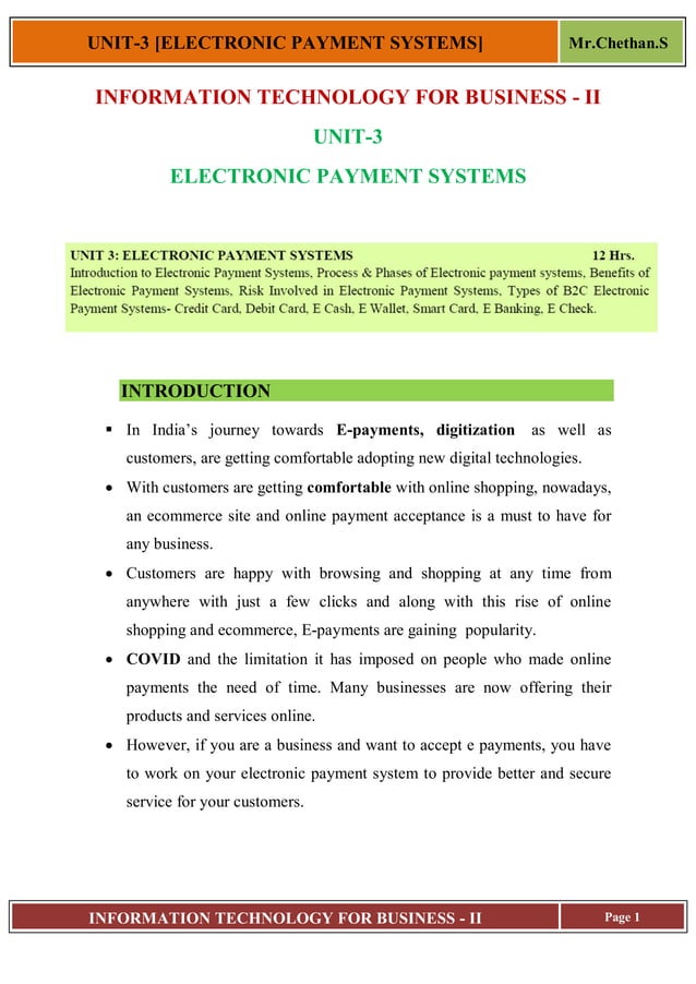 ELECTRONIC PAYMENT SYSTEMS | PDF
