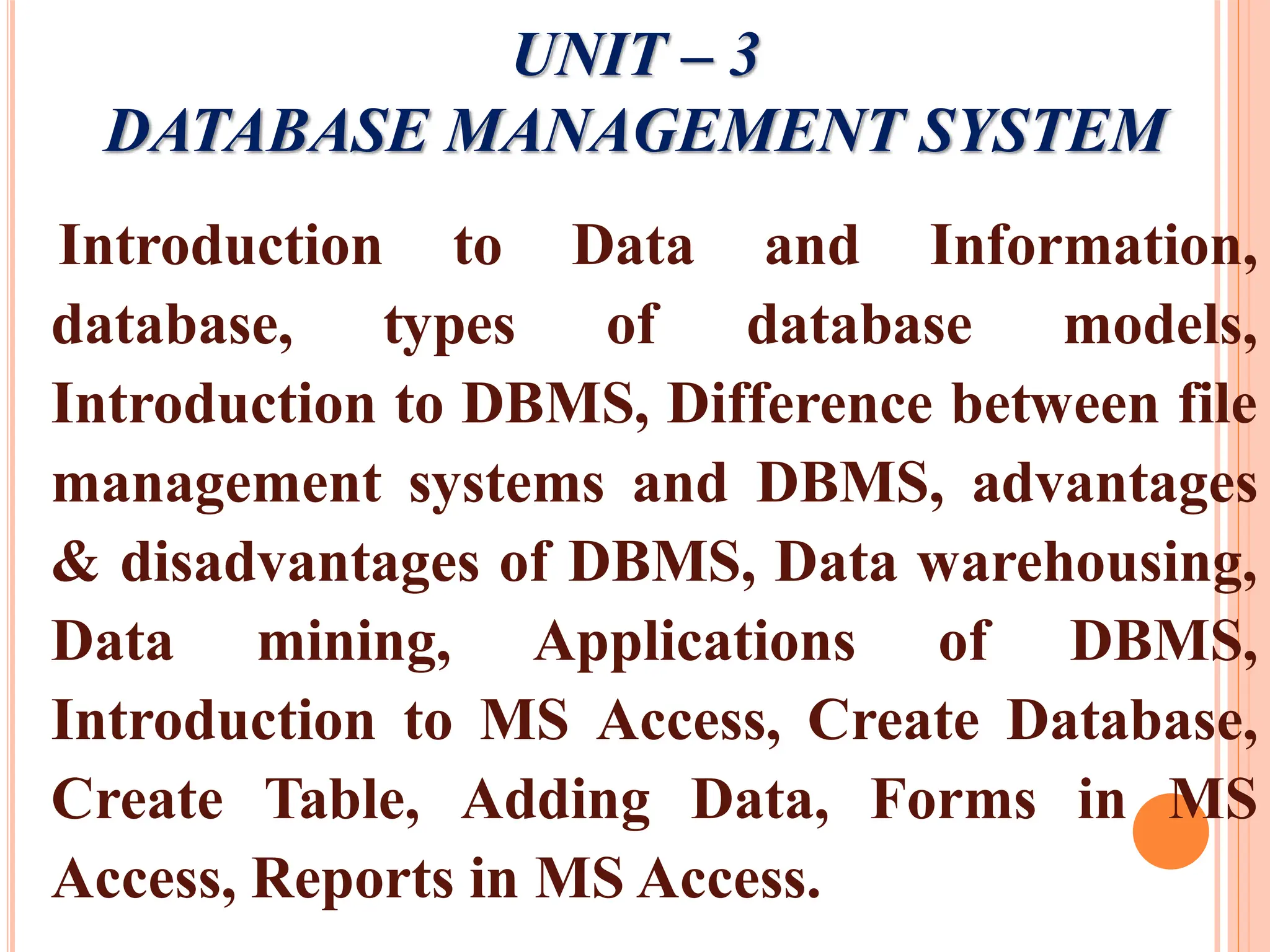 ITB - UNIT 3.pdf | Databases | Computer Software and Applications