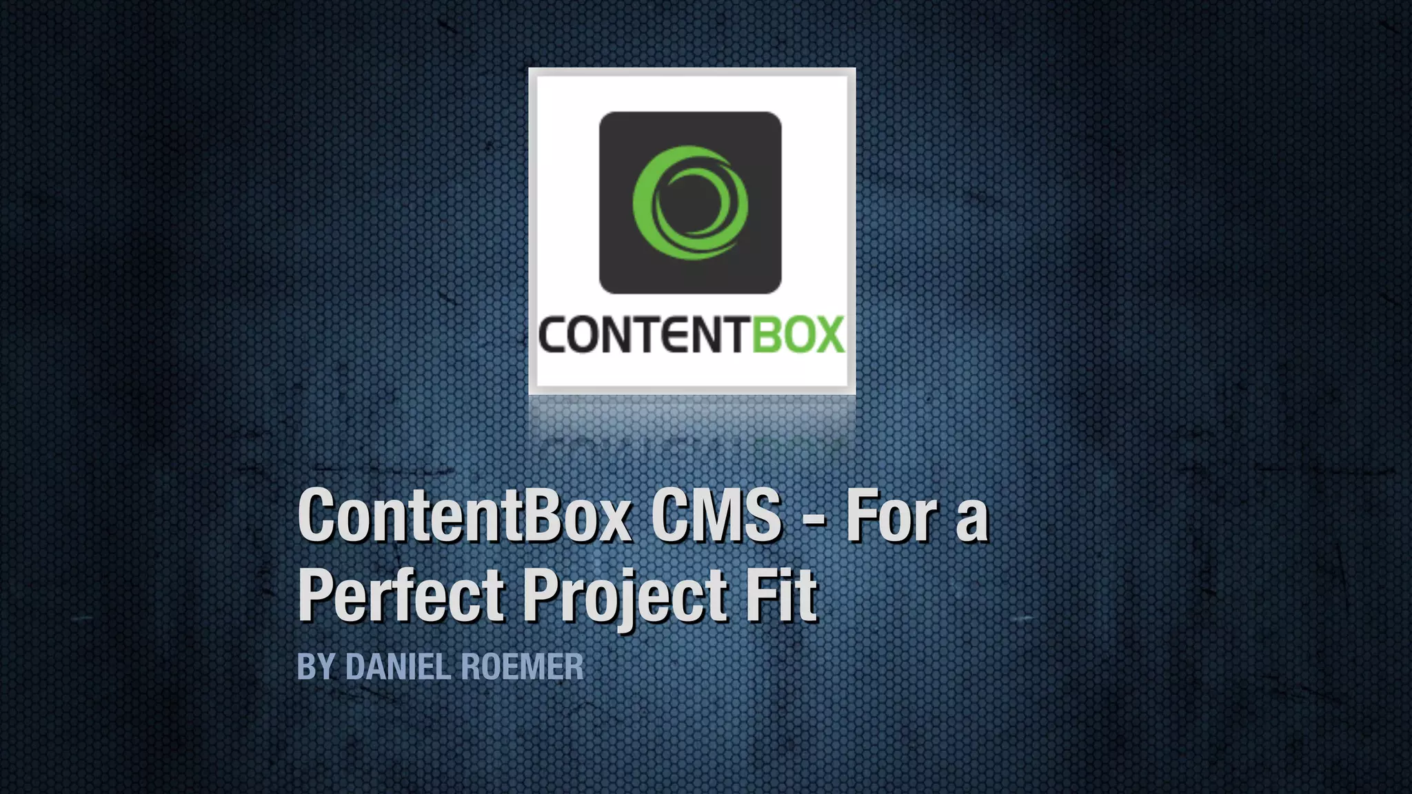 ITB2016 ContentBox CMS for a perfect project fit | PDF