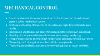Pest management in organic farming | PPTX