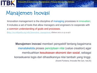 Itbk mm 2011- Innovation Management - principles of innovation ...