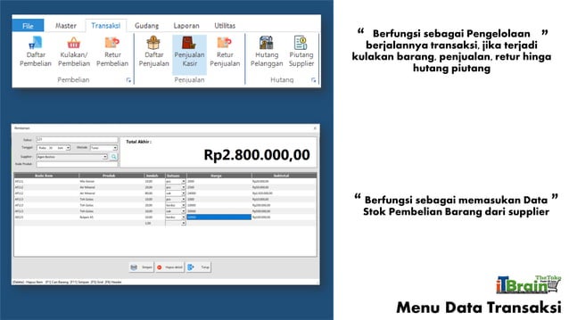 Penawaran Aplikasi Kasir Toko ITB POS | PDF