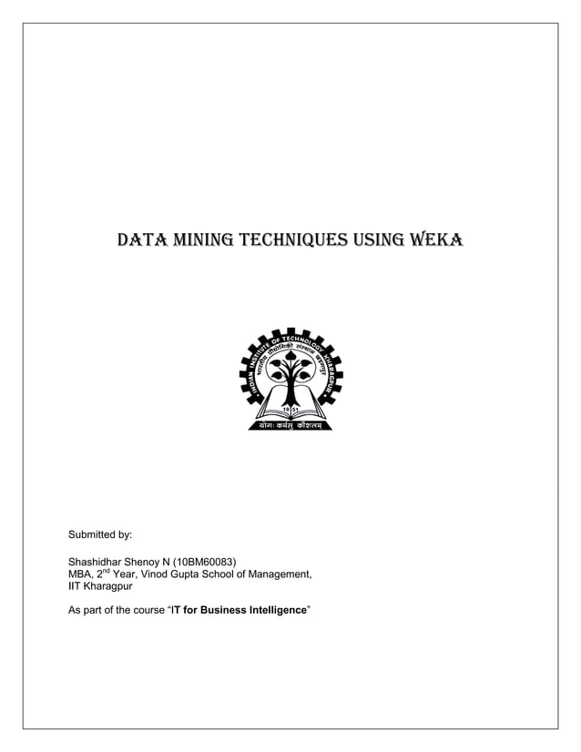 Data Mining using Weka | PDF