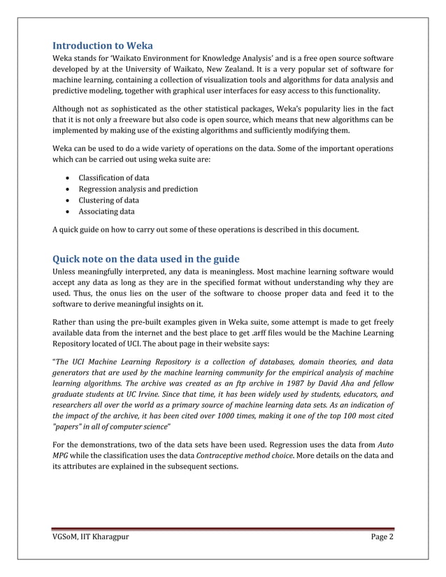 Data Mining using Weka | PDF