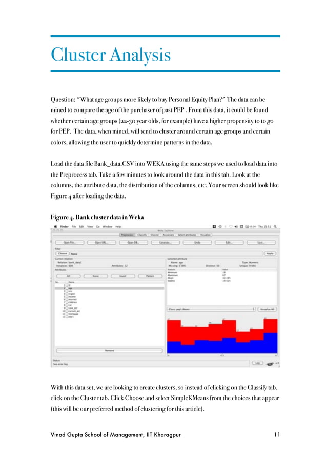 Classification and Clustering Analysis using Weka | PDF