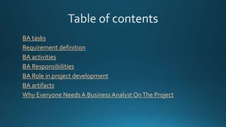 IT Business Analyst.pdffvervrevervevevbtbe | PPT