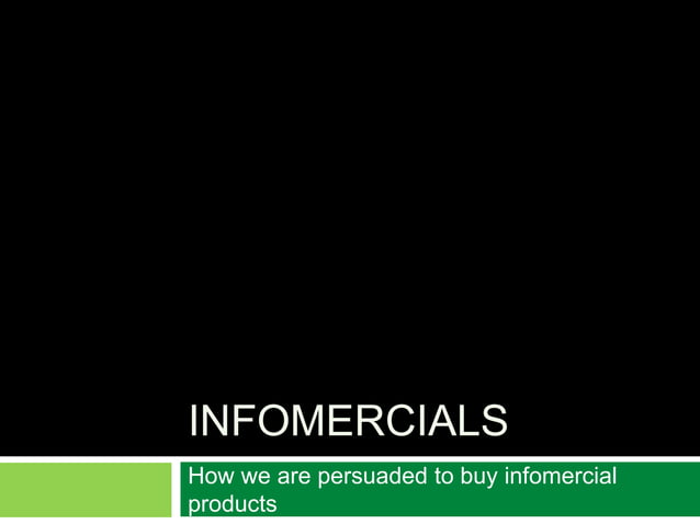 Buying Infomercials Products | PPTX