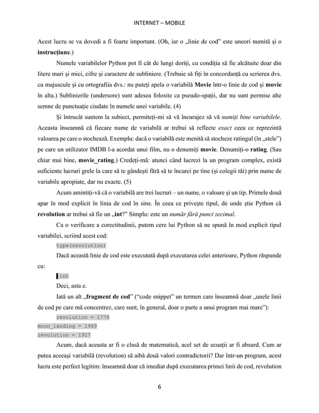 Tipuri de date atomice în Python | PDF