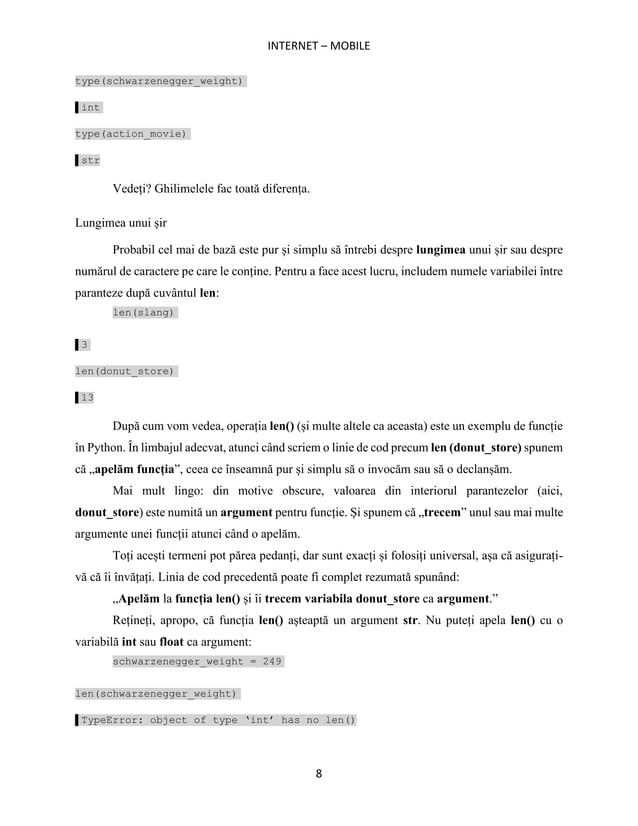 Tipuri de date atomice în Python | PDF