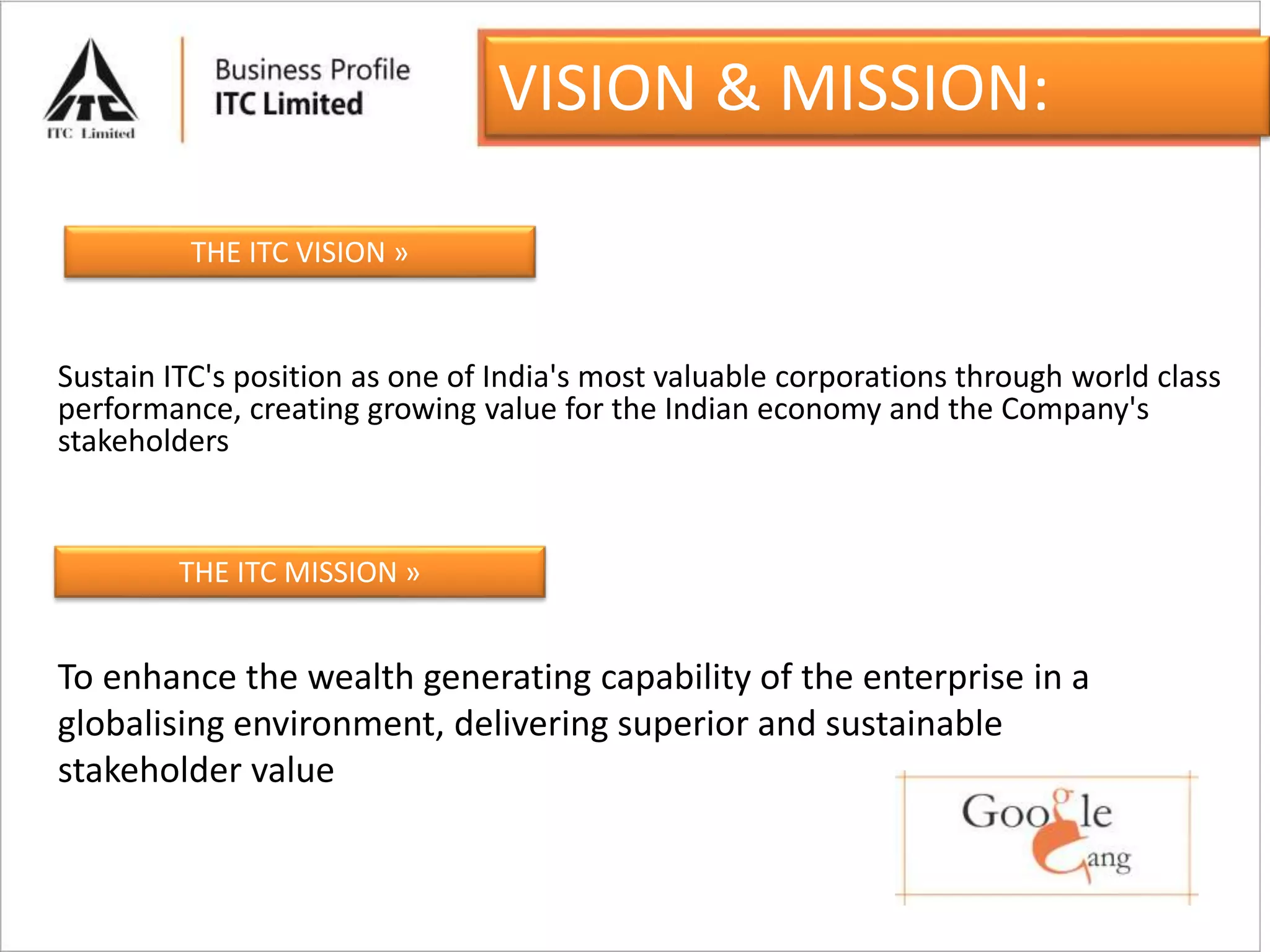 ITC Business presentation | PPTX