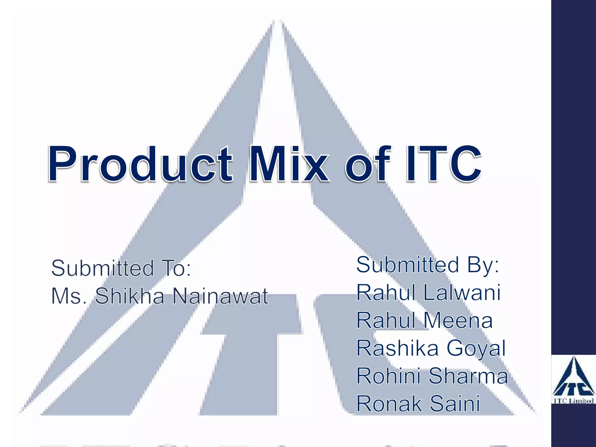 Product Mix of ITC | PPTX
