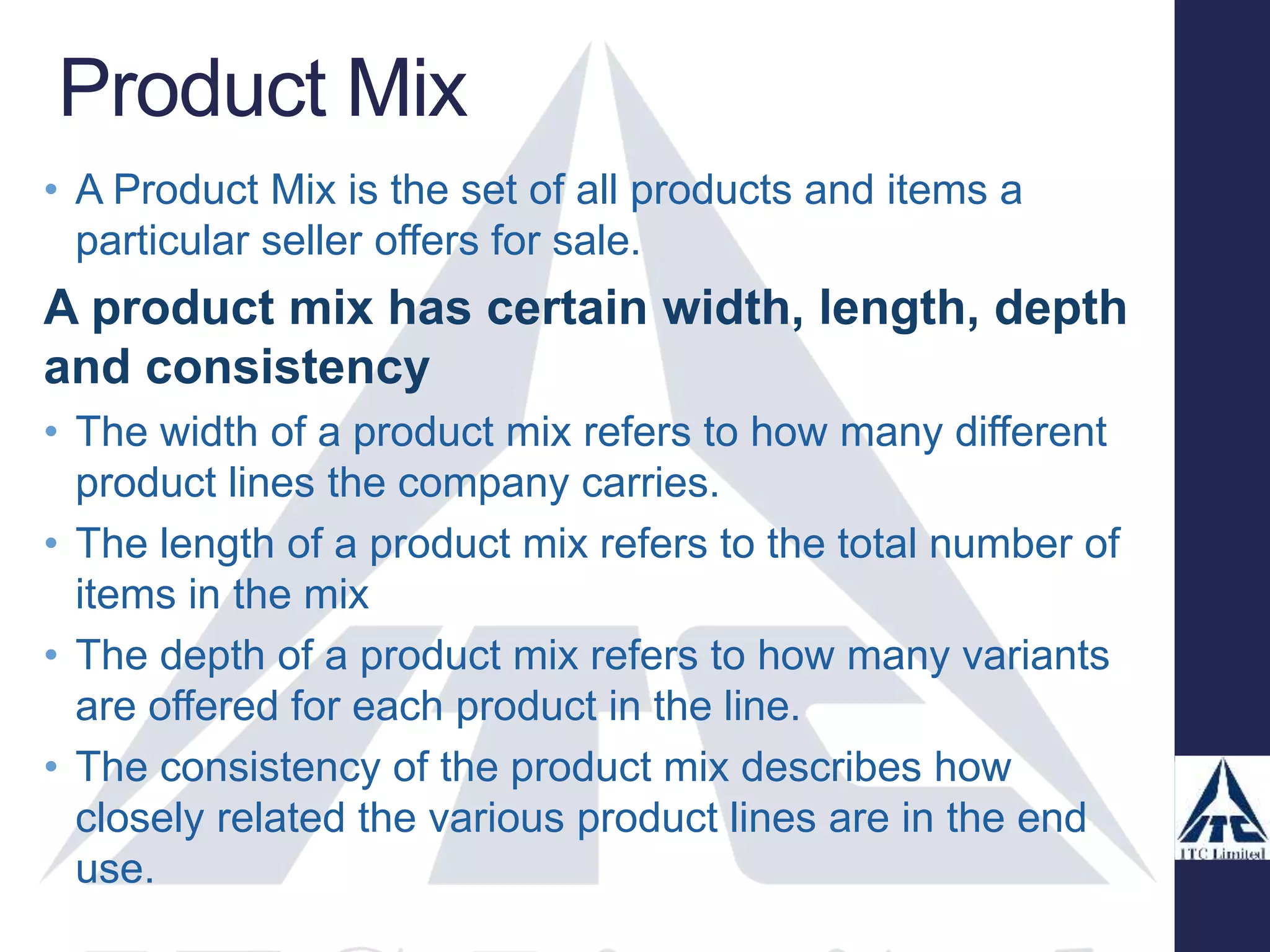 Product Mix of ITC | PPTX