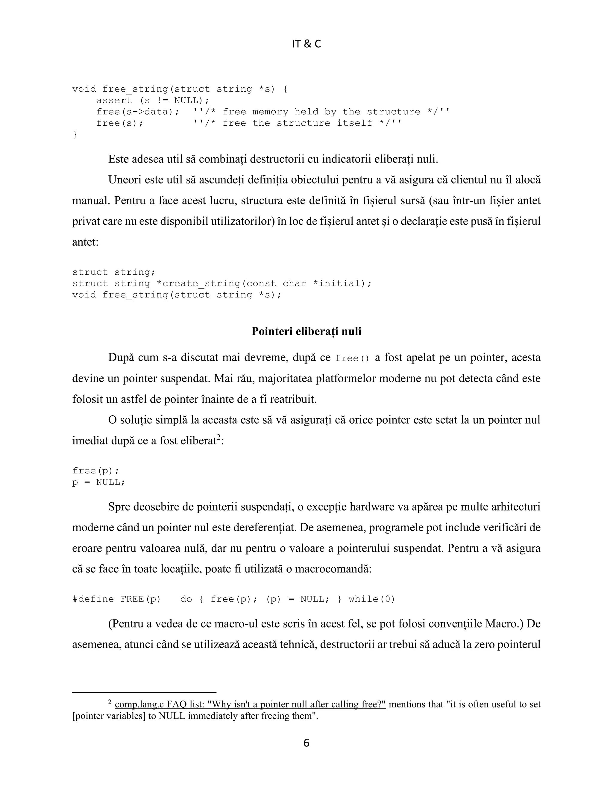 Practici comune pentru limbajul de programare în C | PDF