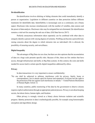Big Data Ethics in Education and Research | PDF