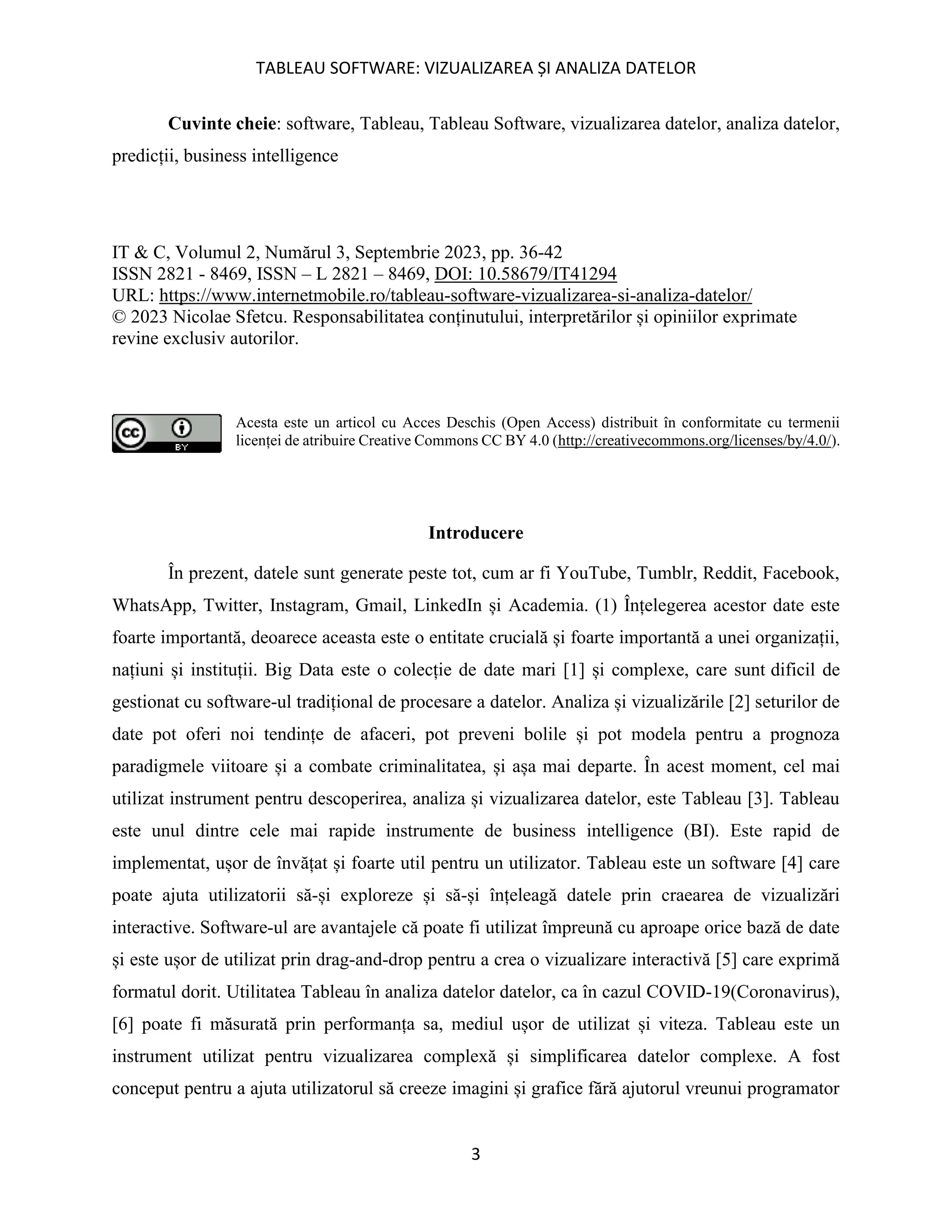 Tableau Software: Vizualizarea și analiza datelor | PDF