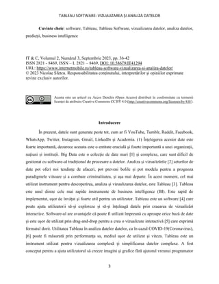 Tableau Software: Vizualizarea și analiza datelor | PDF