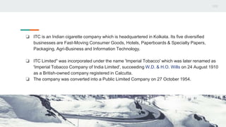 ITC : A financial overview | PPTX