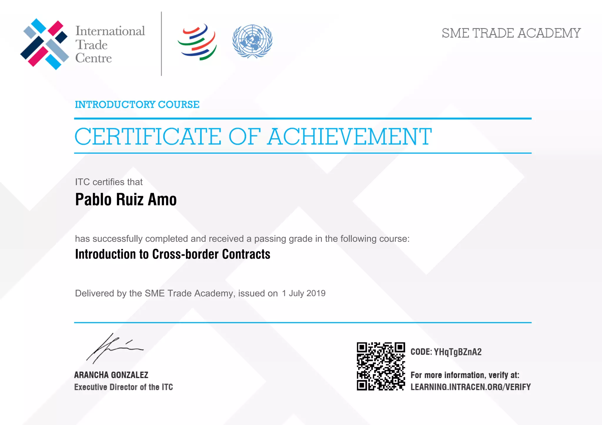 ITC - Introduction to Cross-border Contracts - Pablo Ruiz Amo | PDF